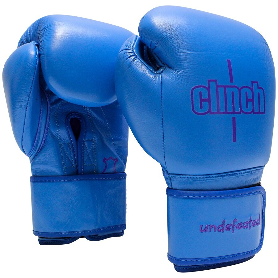 Боксерские перчатки Clinch Undefeated cв. синий, 16 унций