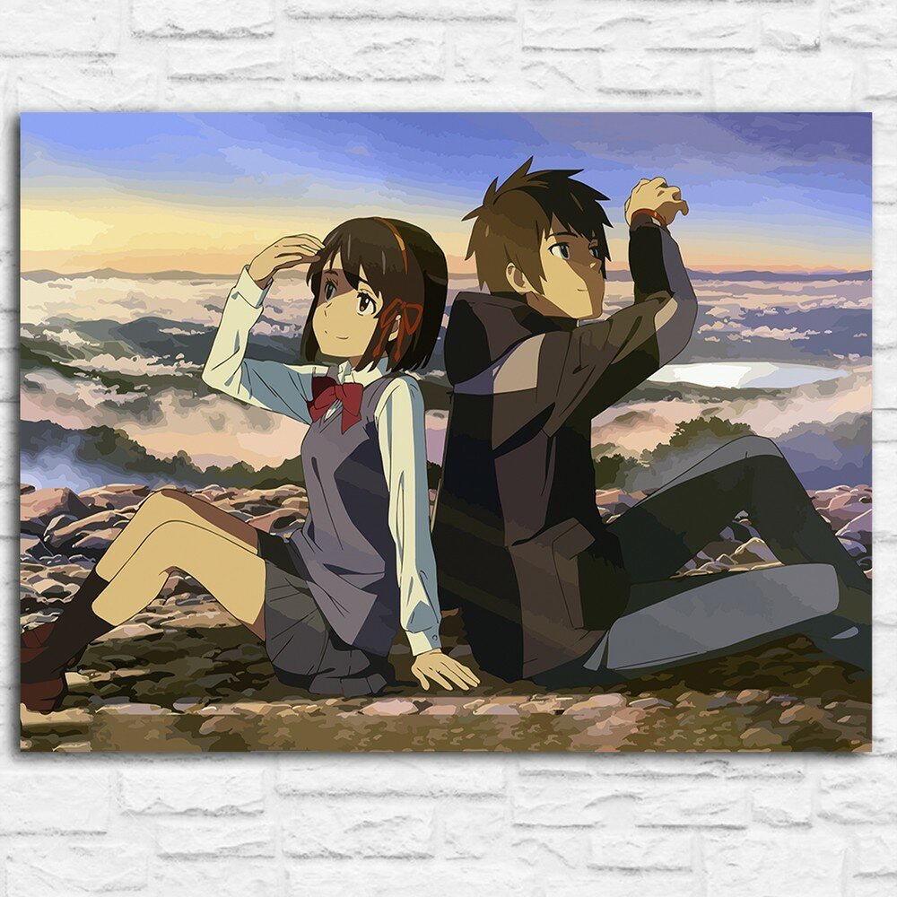 Картина по номерам на холсте аниме твоё имя (anime Kimi no na wa) - 15105 Г 30x40