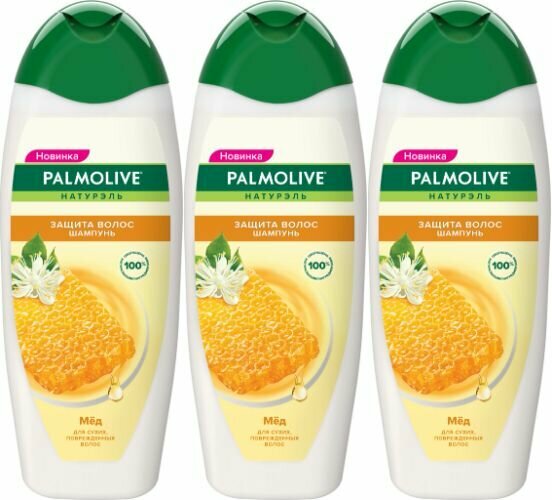 Palmolive Шампунь для волос Защита волос, экстракт меда, 450 мл, 3 уп
