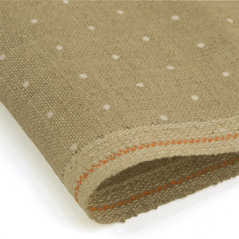 Канва Zweigart Edinburgh 35 ct. 35х25 см. (цвет-1399 - лен в мелкий горошек)