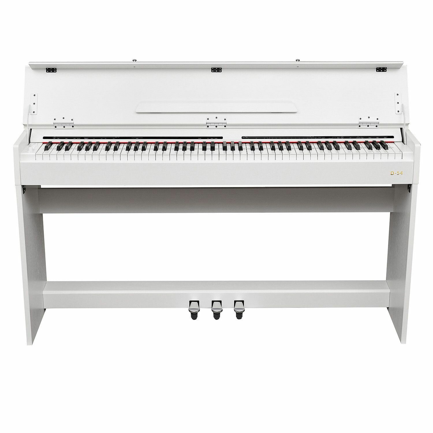 EMILY PIANO D-54 WH Цифровое фортепиано со стойкой в комплекте и крышкой, 88 полноразмерных клавиш фортепианного типа