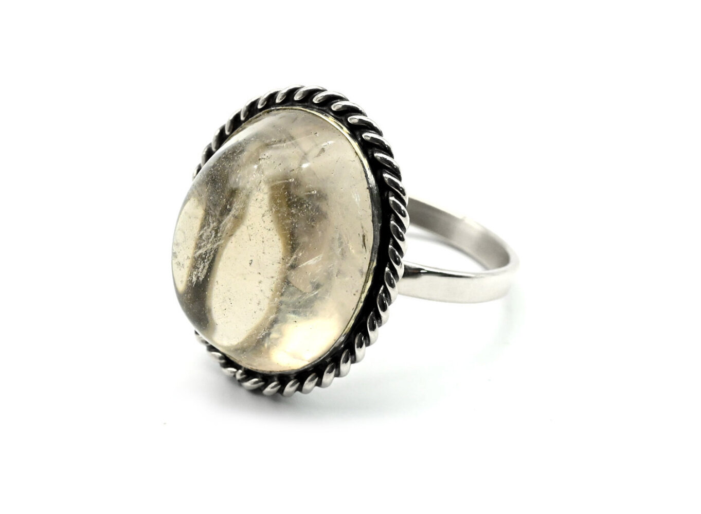 Кольцо, раухтопаз, топаз