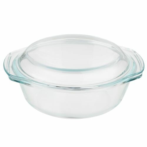 Кастрюля Satoshi жаропрочная с крышкой, стекло, 26,7х22,7х10,6см, 2л (825-029)