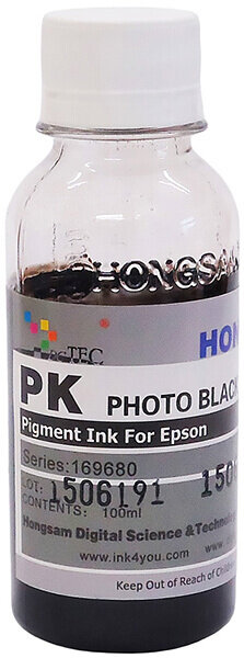 Чернила DCTec пигментные Epson R800 Photo Black (фото черный) 100 мл