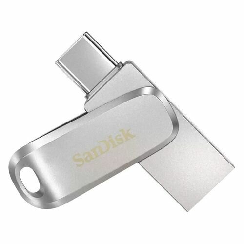 Флешка USB Sandisk Ultra Dual Drive Luxe 256ГБ, USB3.1, серебристый [sdddc4-256g-g46]