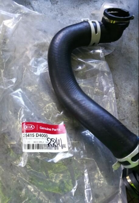 Патрубок радиатора нижний для Kia Optima 2015-2019 / арт. 25415D4000 / бренд MOBIS