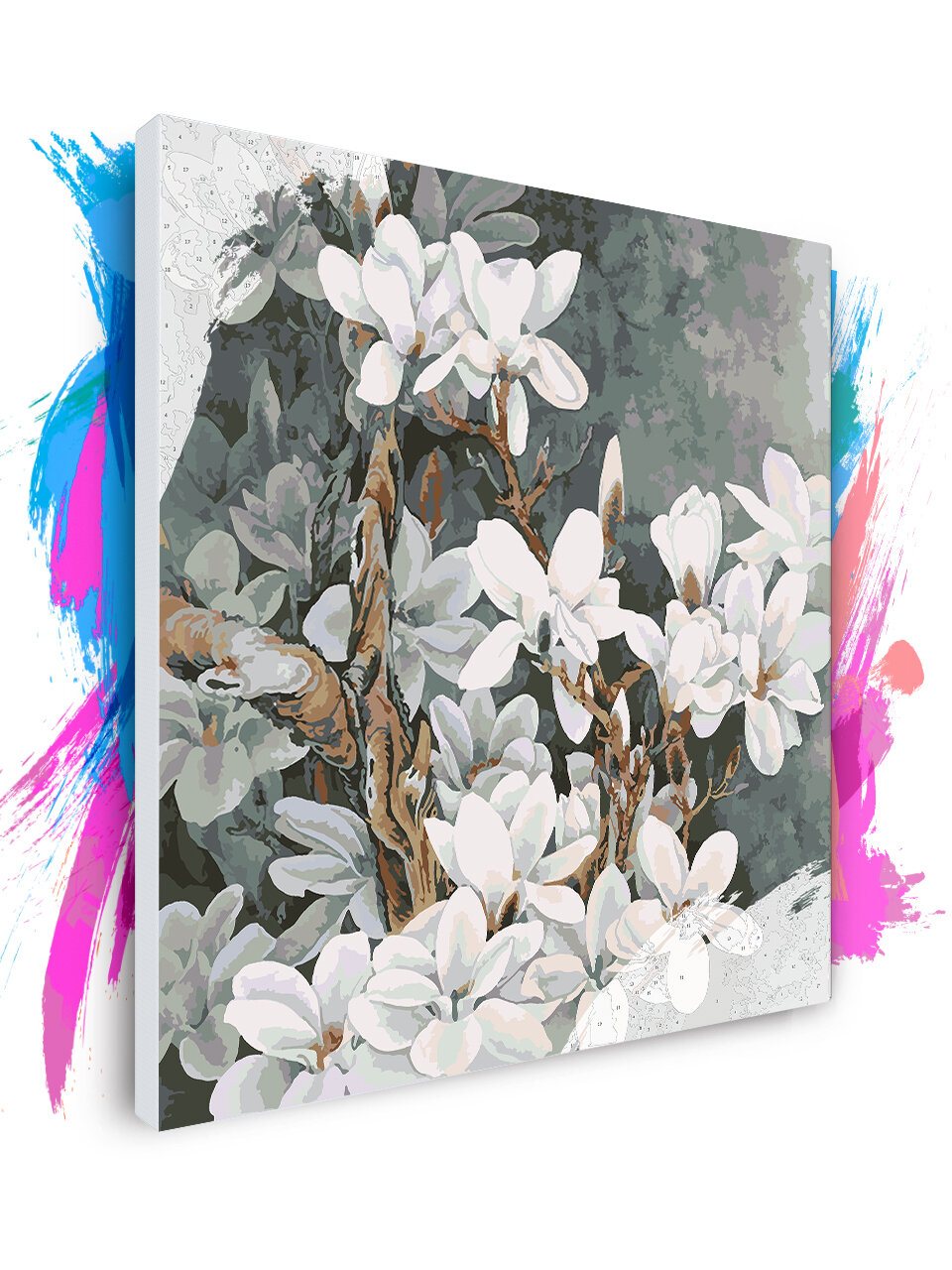 Картина по номерам на холсте Магнолия, 40 х 40 см