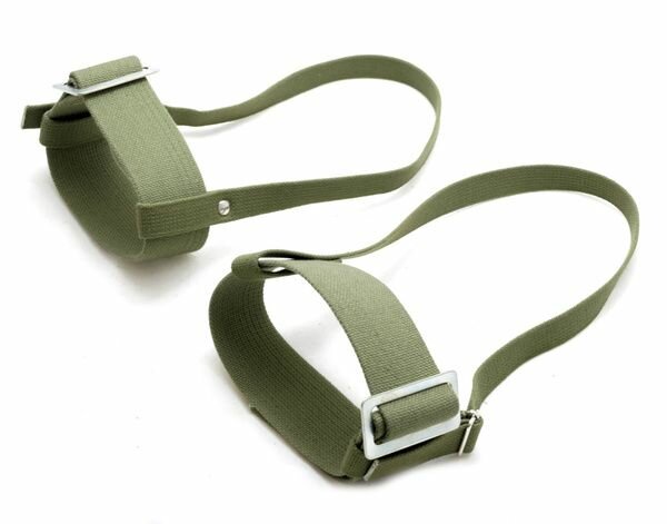 Крепление лыжное охотник носковой и пяточный ремень (брезент) арт.04881