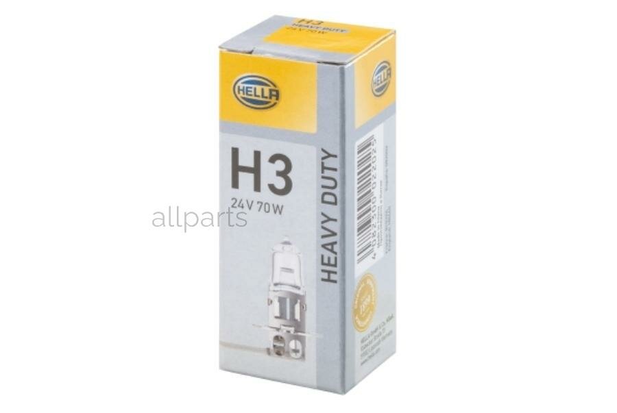 BEHR-HELLA 8GH002090251 (H3) лампа для автом. фар!24V 70W PK22s STD\Omn DAF 95XF, MAN F90. M90 MB, Iveco, Volvo
