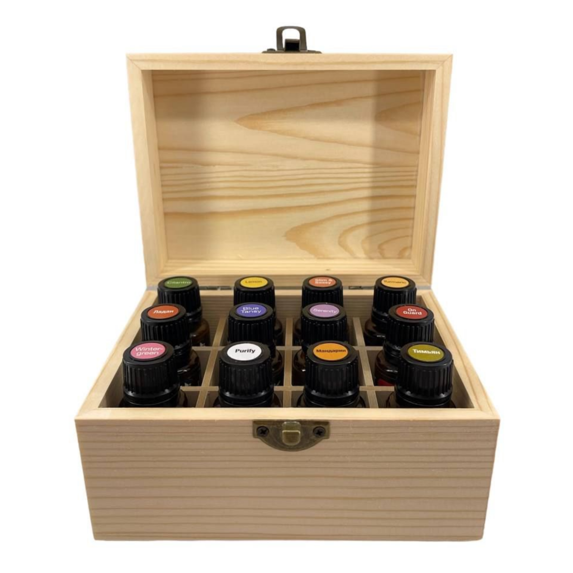 Шкатулка подставка для эфирных масел от Aromaclass Online, на 12 ячеек, деревянная