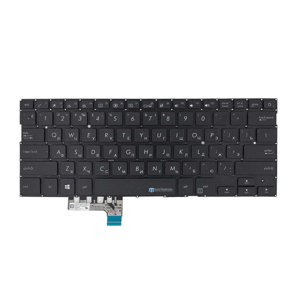 Клавиатура с подсветкой для ноутбука Asus ZenBook UX331UA / ZenBook UX331UN / ZenBook UX331FN / ZenBook UX331FAL / ZenBook UX331UAL - черная
