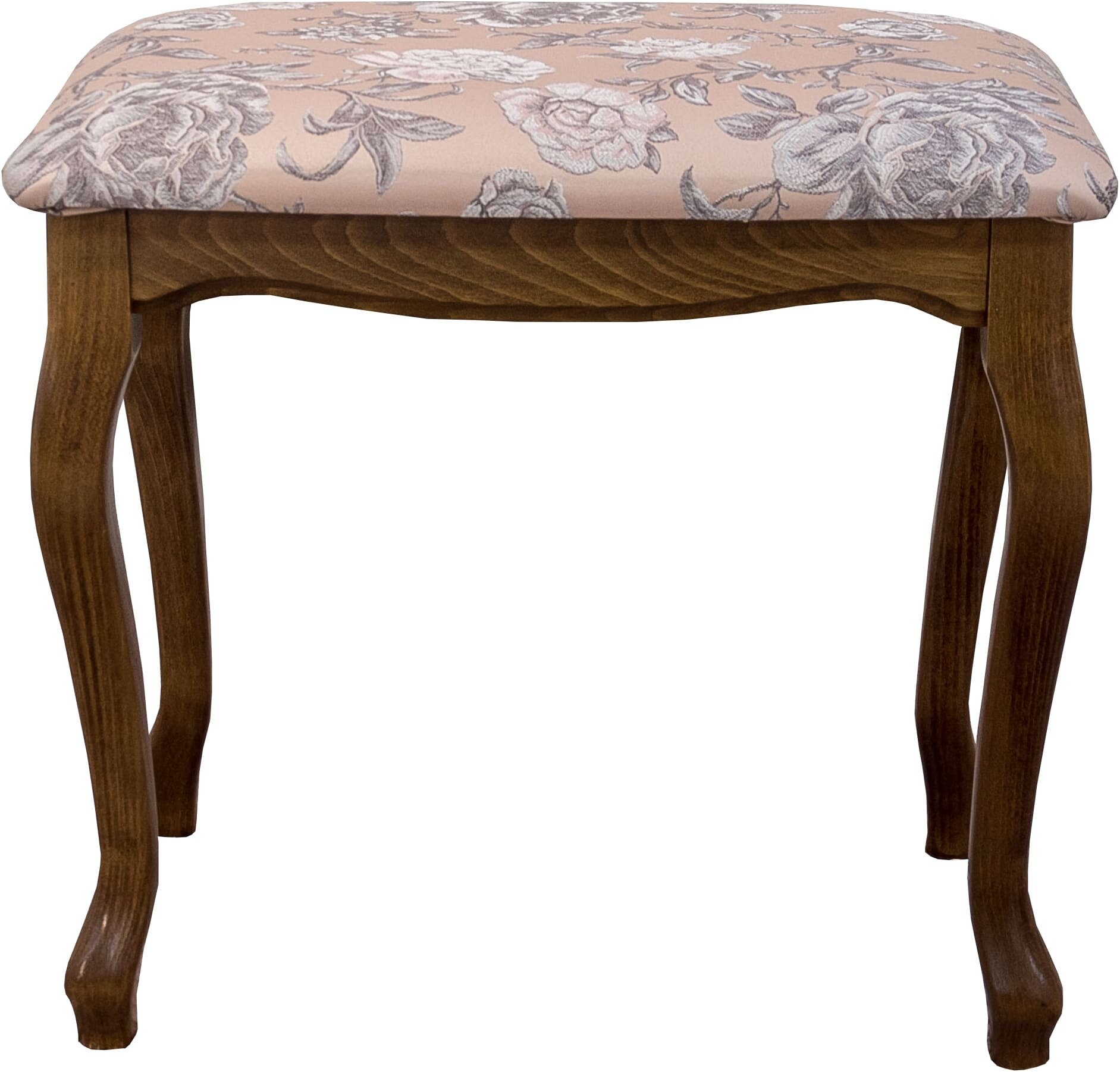 Банкетка "Лилия" 52х34,5х48см, массив дерева цвет "черешня", текстиль 612