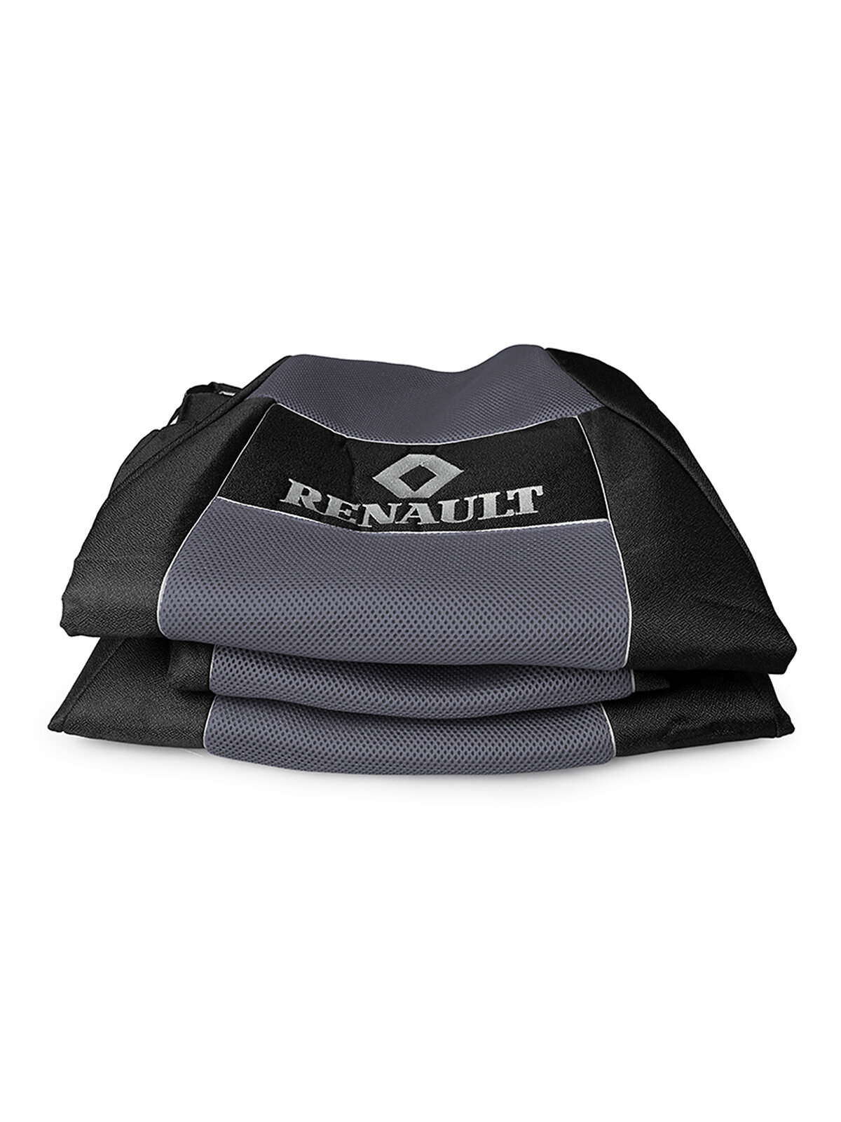 Чехлы на сиденья для RENAULT PREMIUM 2012г. (1 ремень/ 2 высоких сиденья). Цвет серый. (Жаккард) Производство Россия. (18454)