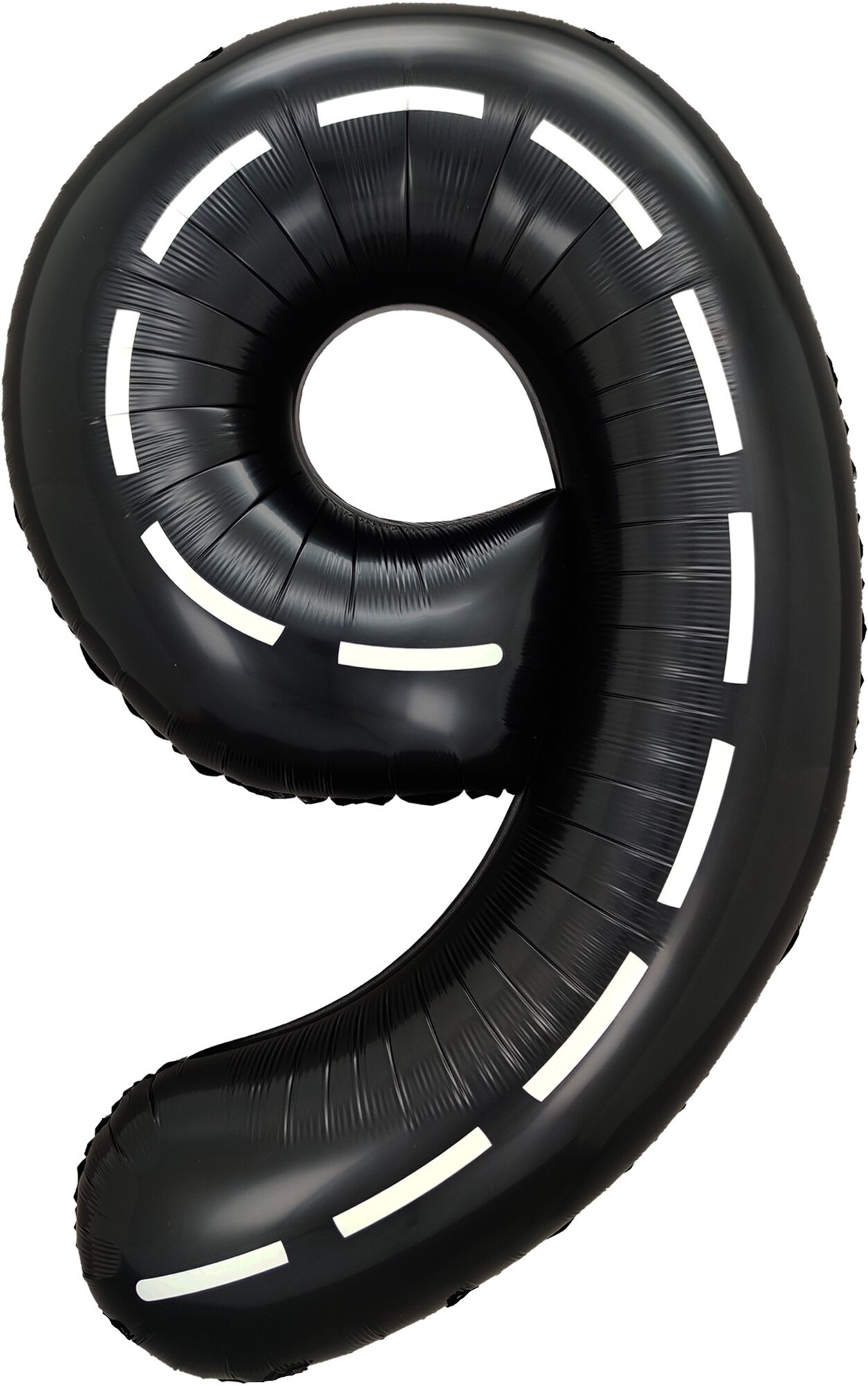 Шар (40'/102 см) Цифра, 9 Пит-Стоп, Черный, 1 шт. в уп.