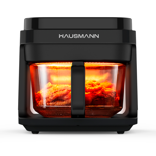 Аэрогриль Hausmann HAG-7070B, черный, 1200Вт, стеклянная чаша 5.5л, сенсорное управление