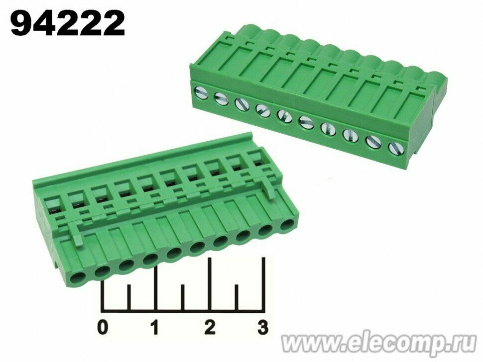 Клеммник разрывной 10pin 5.08мм гнездо под винт 2EDGKA-5.08-10P-14-00A(H)