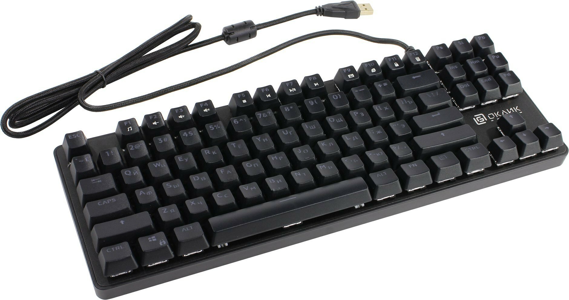 Клавиатура Oklick 969G, с подсветкой, механическая, Outemu Blue