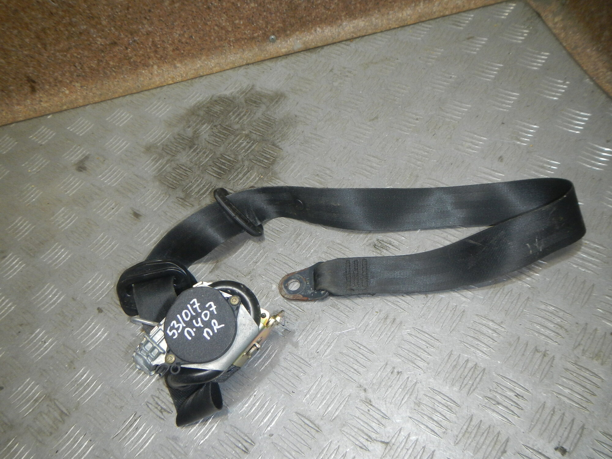 Б/У Ремень безопасности передний правый, Peugeot (Пежо)-407 (04-) PEUGEOT 407 (04-) Без видимых повреждений. 531017 Peug...