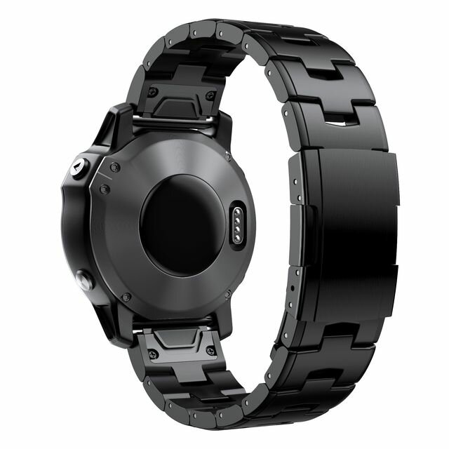 Браслет Premium Титановый QuickFit Для Garmin Fenix 8 / 7X 47mm / 6 Pro / 5 Plus /instinct 2 45mm, Ширина 22mm Чёрный