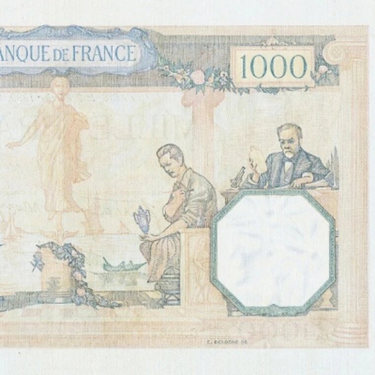 1000 франков 1939 года Франция, сувенирная копия, банкноты и купюры редкие коллекционные