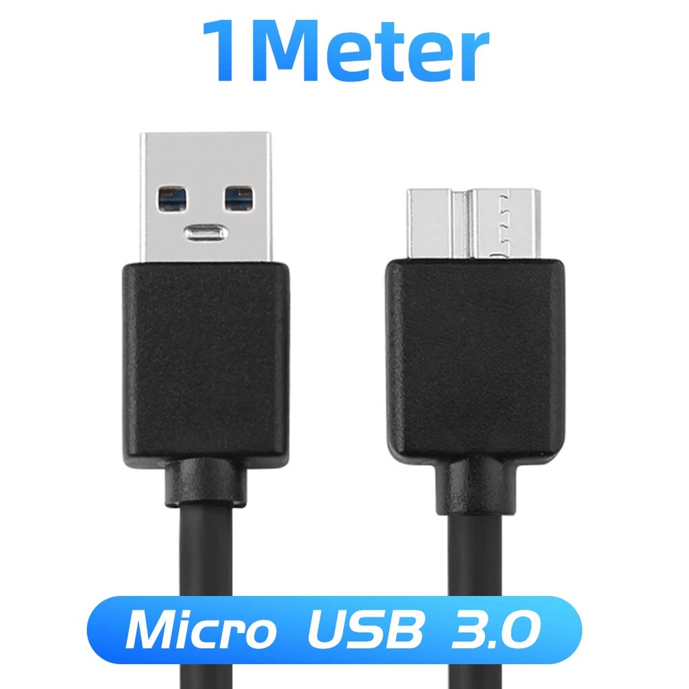 ANMONE USB 3.0 Мужской кабель A-Micro B для внешнего жесткого диска, шнур для передачи данных, кабель для зарядки для Samsung S5 Note3 1m