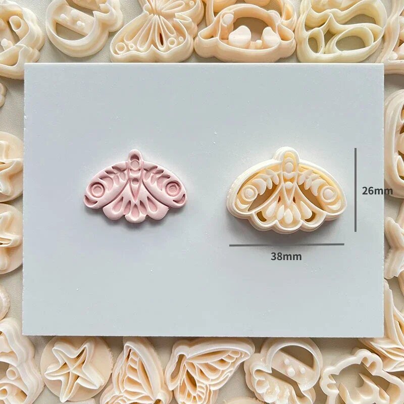 Комплектные изысканные формы для резки глины в виде бабочки в форме моли, формы для самостоятельного изготовления сережек, ювелирных изделий, значков, формы для полимерной глины