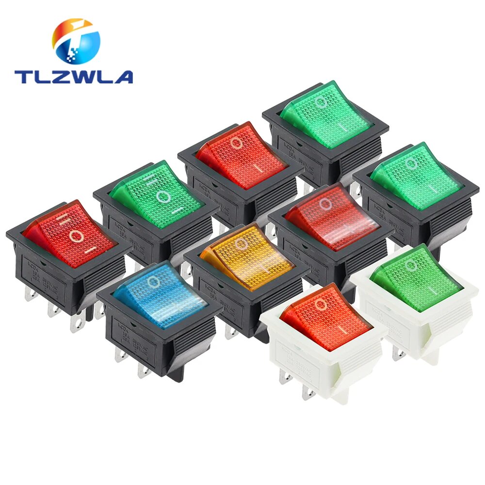 Rocker Switch KCD4 16A 250V 6Pin On-Off-On R — фото 1