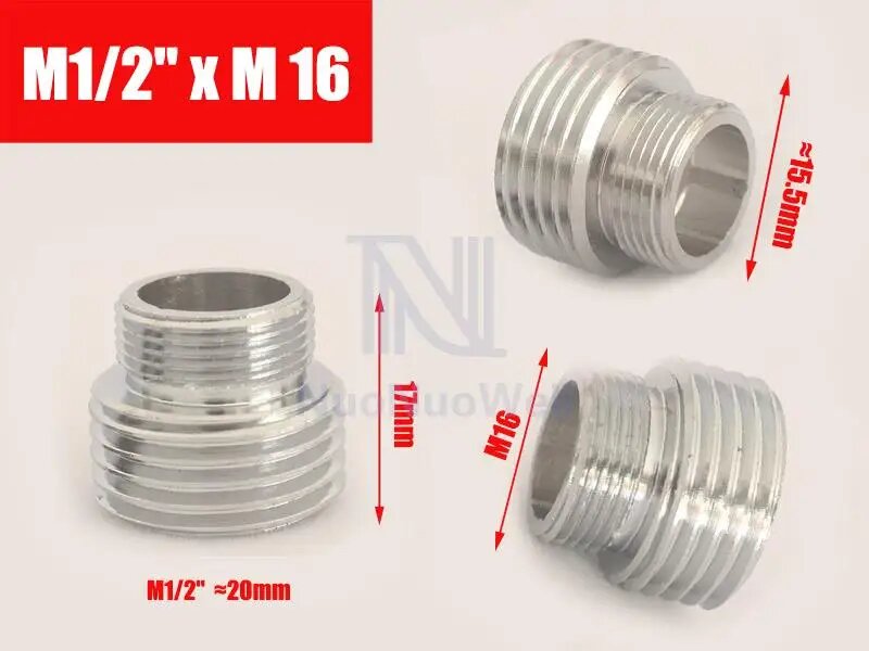 Переходник BSP (штекер)/16, 18, 20, 22, 24, 26, 28, 30, 1 шт, 1/2 дюйма, с внутренней резьбой, для кухни, ванной