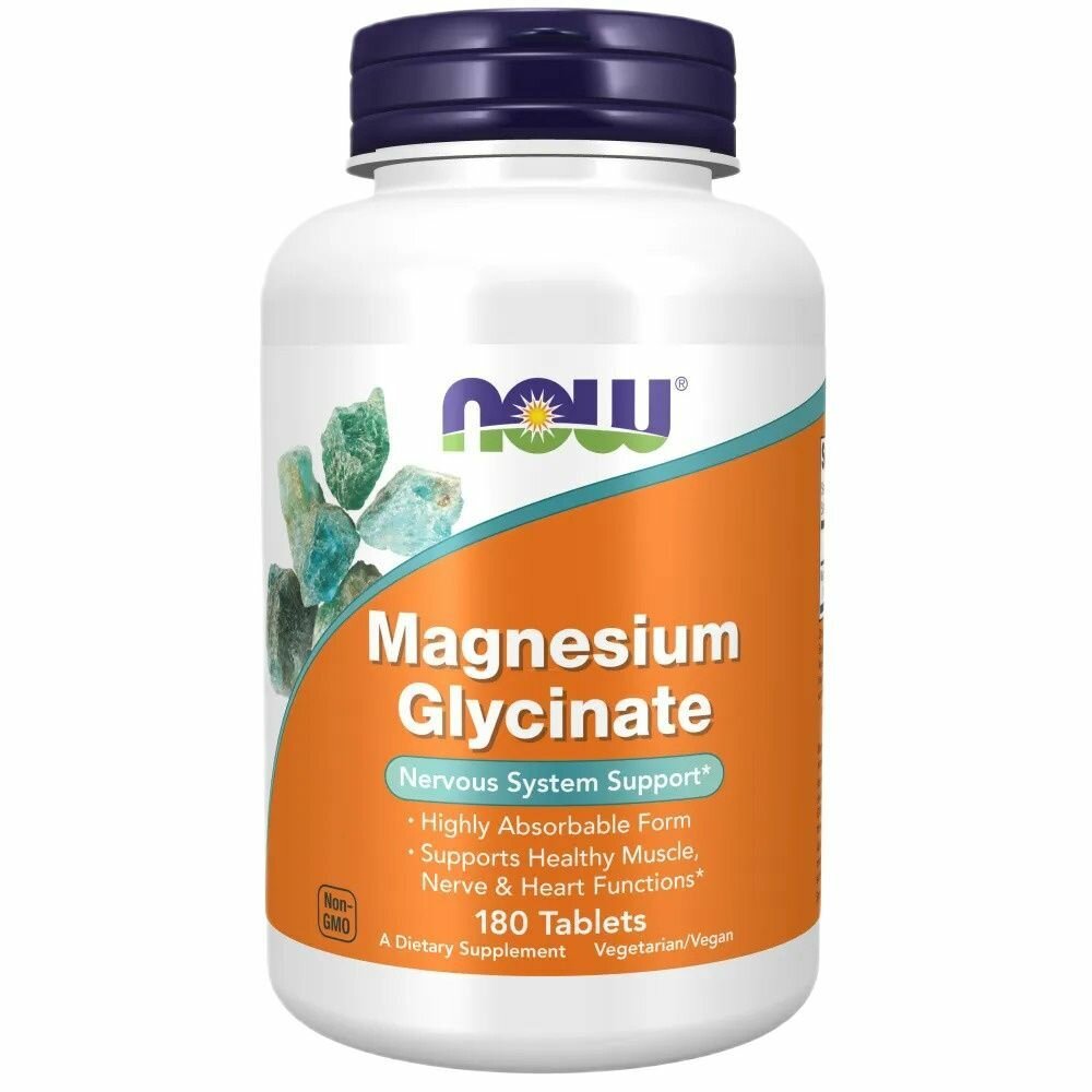 NOW Magnesium Glycinate Глицинат магния 180 таблеток