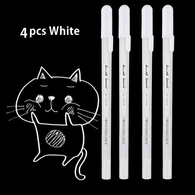 Haile белые гелевые ручки 2/4 шт. Белый, 4 pcs white A
