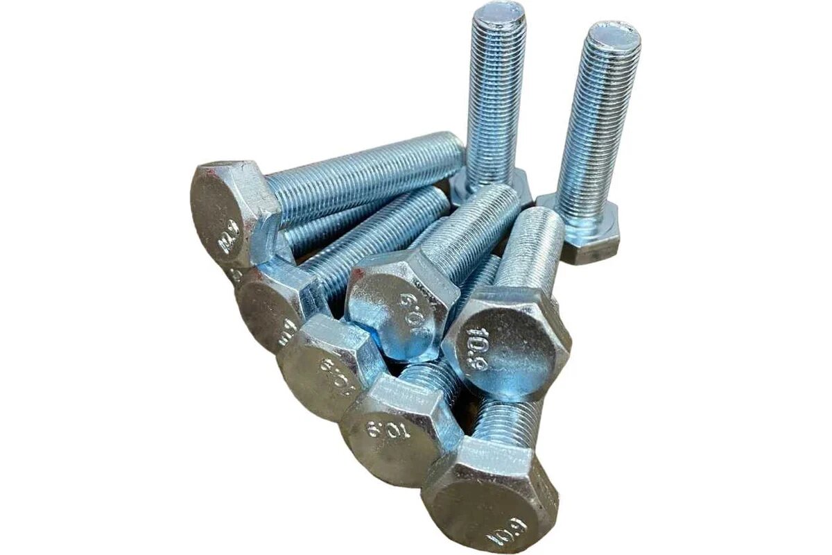 23 болта Болт 10x1,25x20 мелкая резьба к. п.10.9 ОЦ DIN 961, 10 шт. ОФ016203