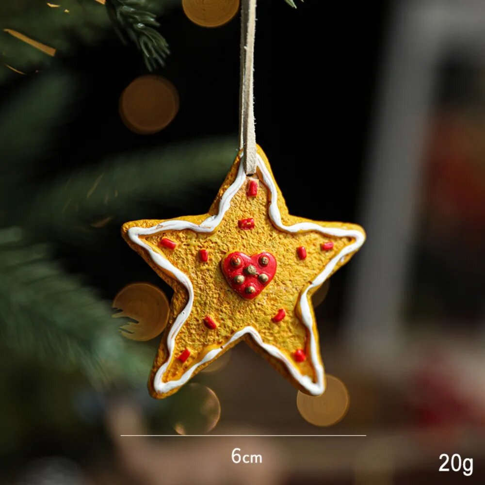 Рождественский кулон звезда из смолы, 6см, 20г