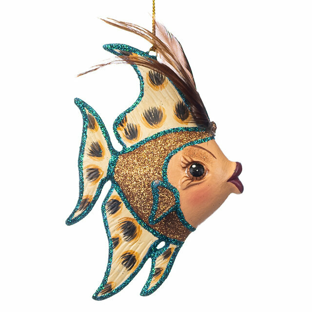 Елочная игрушка Рыбка Леви - Sultano del Ori Mare 14 см, подвеска, Goodwill, B89065-2