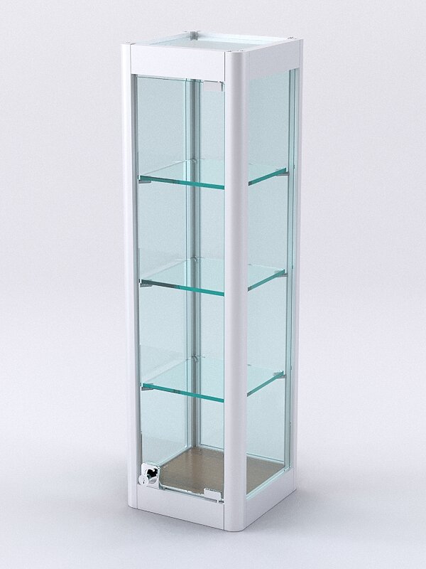 Витрина из профиля настольная "вайб" №5-3П-С-200 (задняя стенка Cтекло), Орех