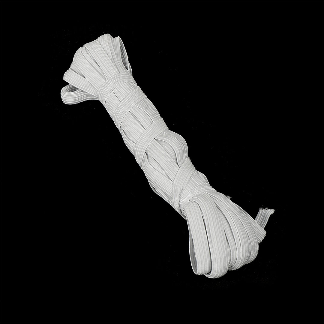 Резинка продёжка 7мм белый 10м С1121