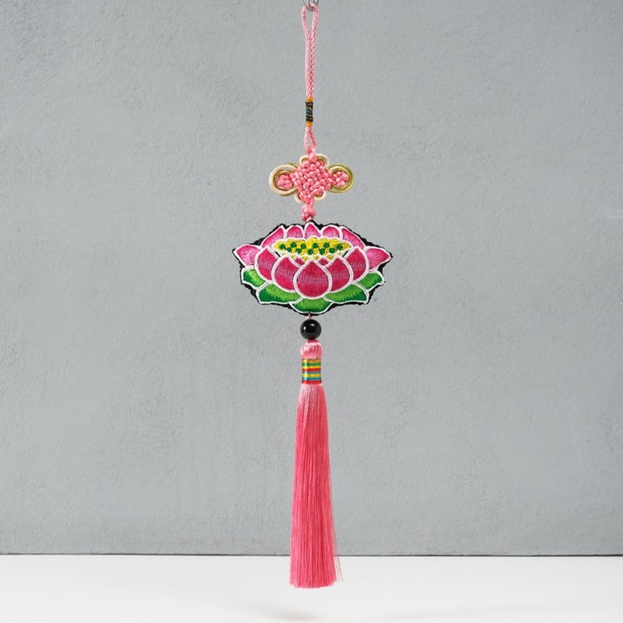 Подвеска Сима-ленд "Лотос", текстиль, 2 x 10 x 29 см, розовая