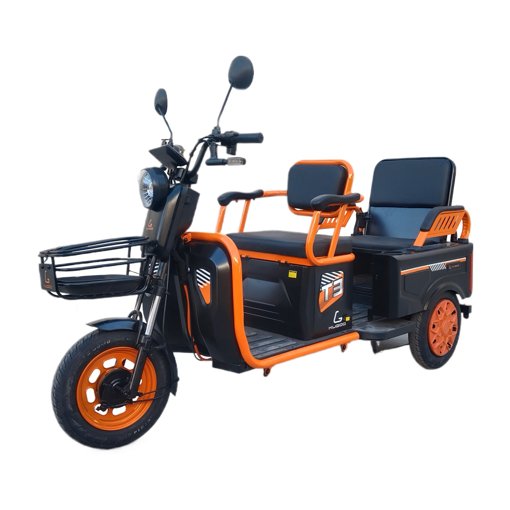 Электроскутер трехколесный Kugoo T3 500W, 60V/20.8AH мощный черный