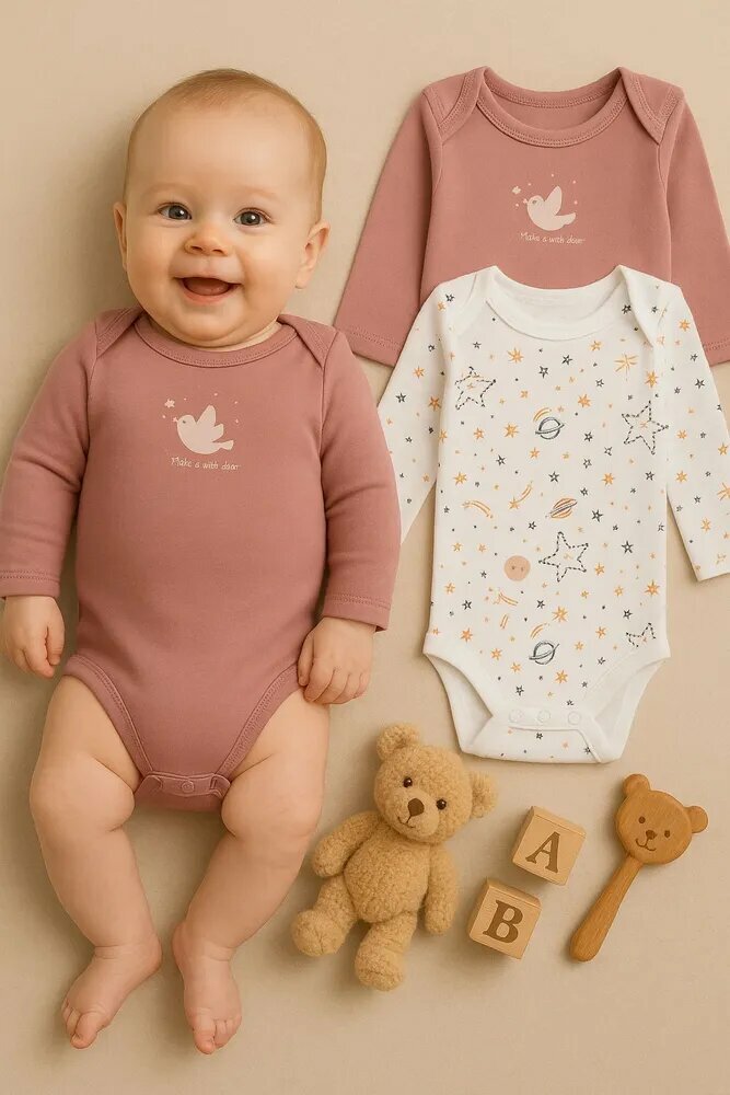 Боди для малышей, комплект из 2 шт.