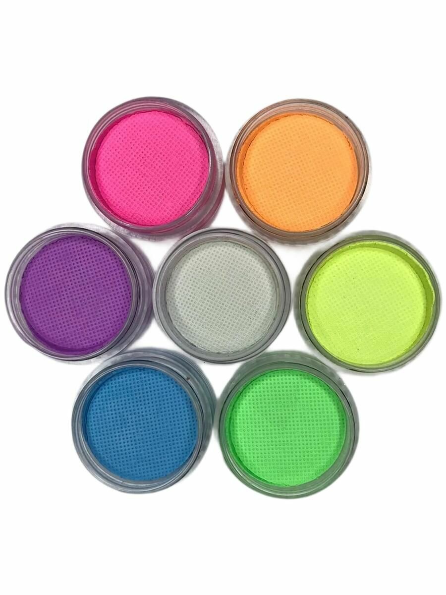 Набор аквагрима (жидких подводок) Пастельные оттенки 7 шт по 10 гр