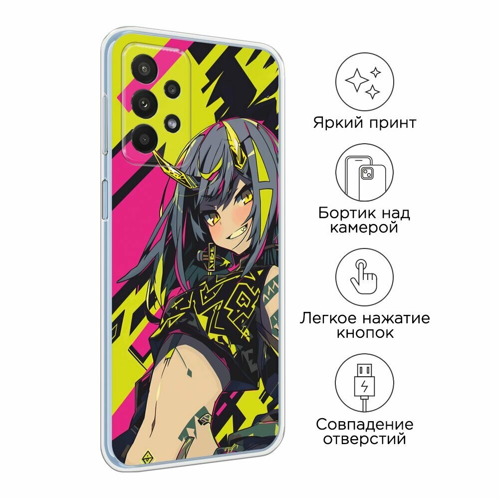 Чехол на Samsung Galaxy A23 / Самсунг Галакси А23 с принтом "Девушка в кибер костюме" — фото 1
