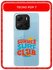 Чехол на Tecno Pop 7 / Текно Поп 7 с принтом "Summer surf club", прозрачный