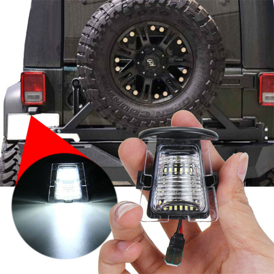 Светодиодный SMD номерной знак задний бампер лампа подходит для Jeep Wrangler JK JKU 07-18