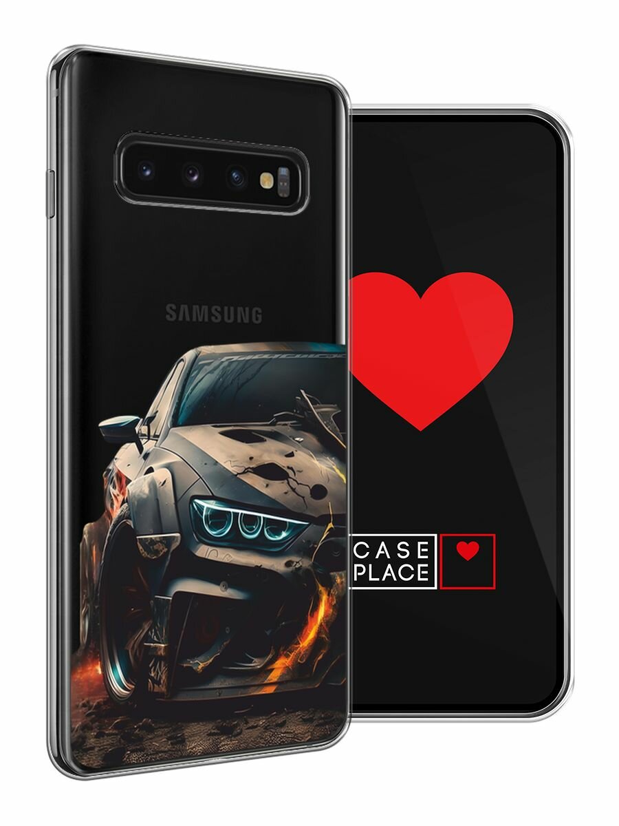 Чехол на Samsung Galaxy S10 + / Самсунг Галакси S10 Плюс с принтом "На износ", прозрачный — фото 1