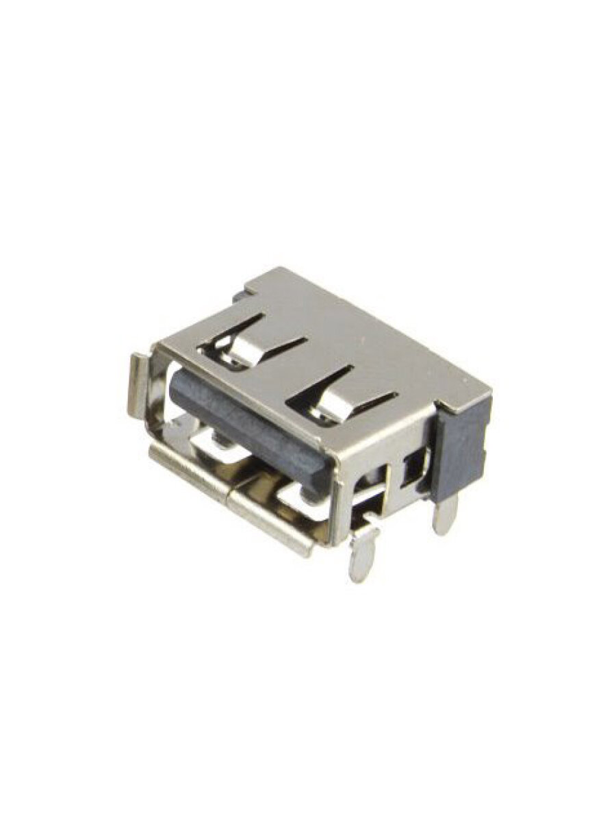 Разъем USB(G) типа А, версия 2.0, 4 вывода, черный, 6*13*11