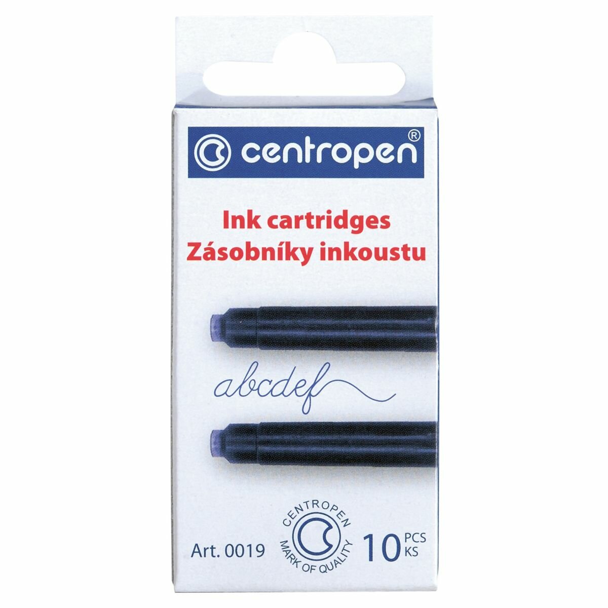 Картриджи чернильные Centropen синие, 10шт, картонная коробка, европодвес