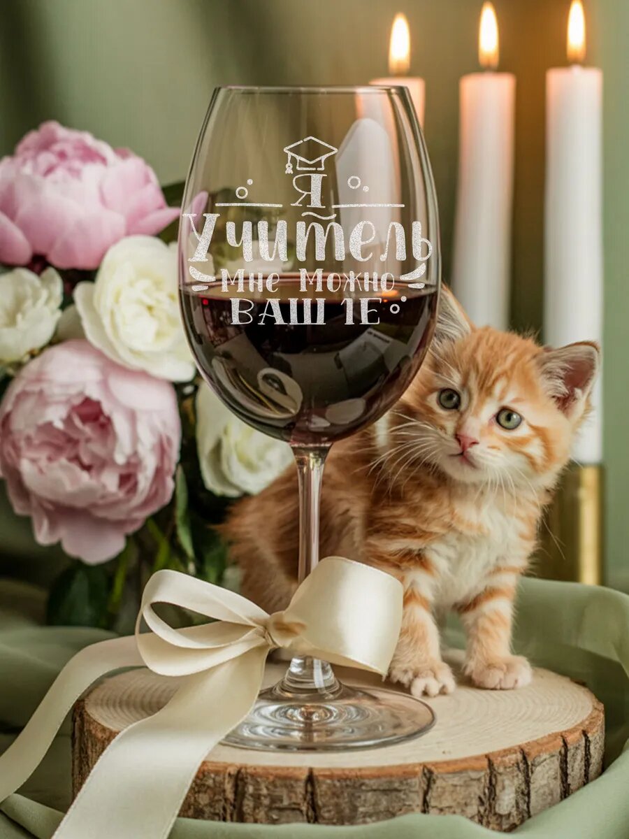 Бокал с надписью Учитель 1Е