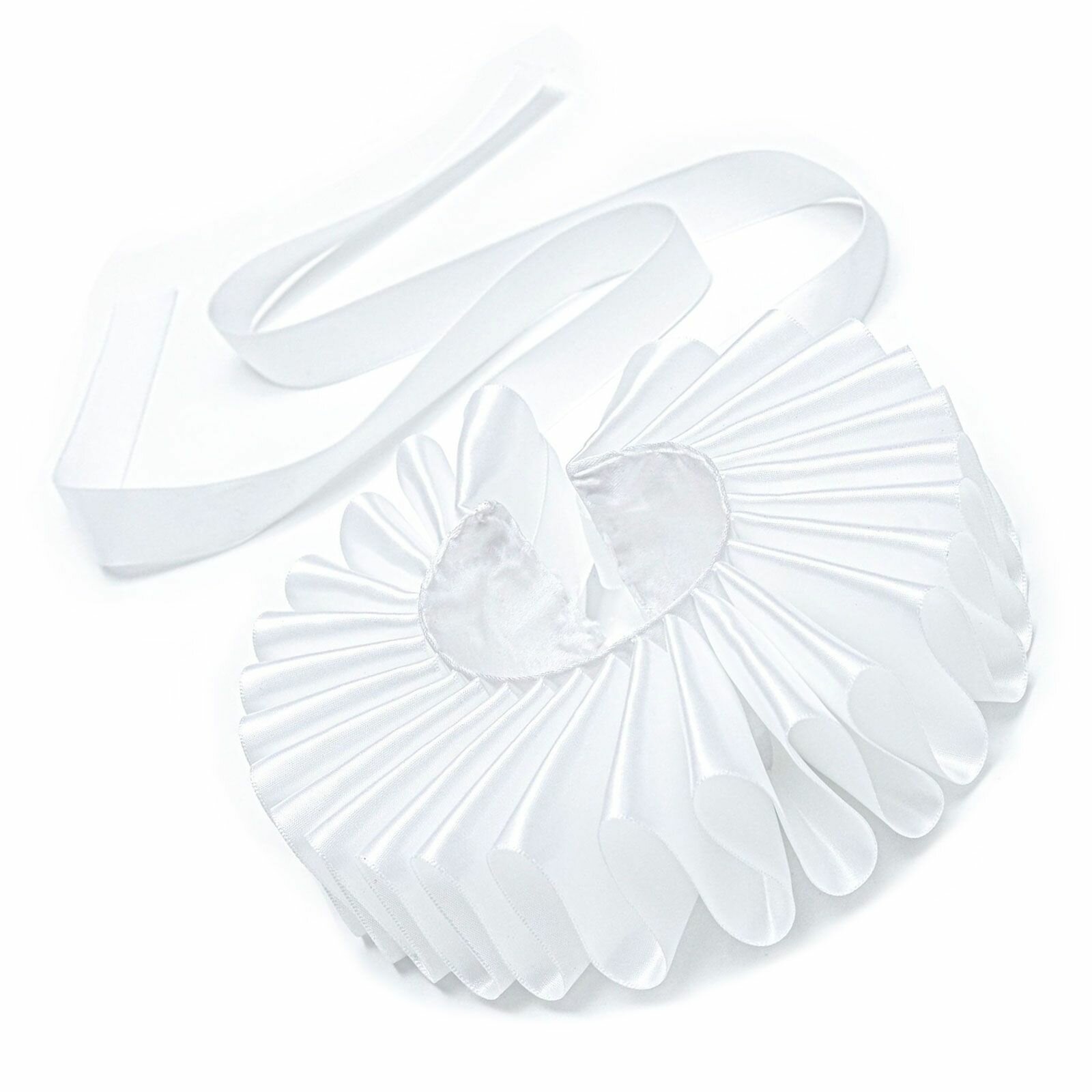 Королевский регулируемый ошейник для питомца в стиле Ренессанс белый полиэстер