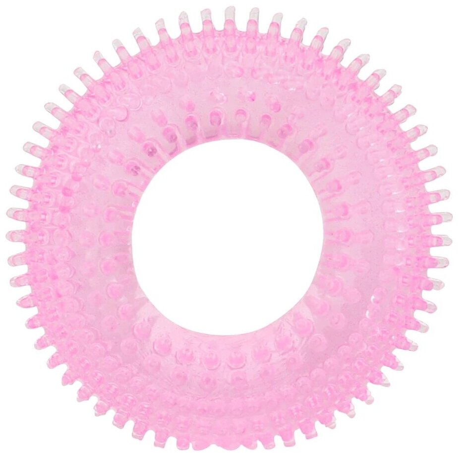 Эрекционное кольцо с шипами MassX розовое
