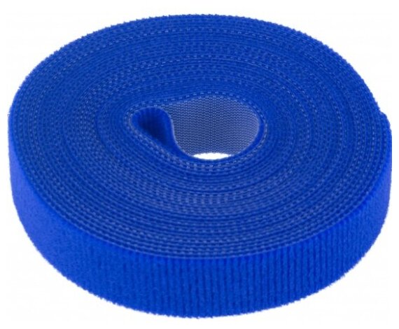 Лента-липучка многоразовая Rexant 5 м х 20 мм, синяя (1 шт.)