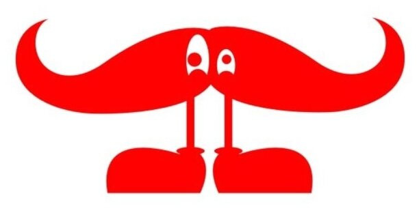 Наклейка Усы. 150х300 мм, самоклеящаяся пленка, Сити Бланк